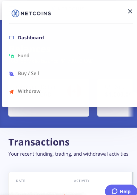 Withdrawal - Dollars – Netcoins